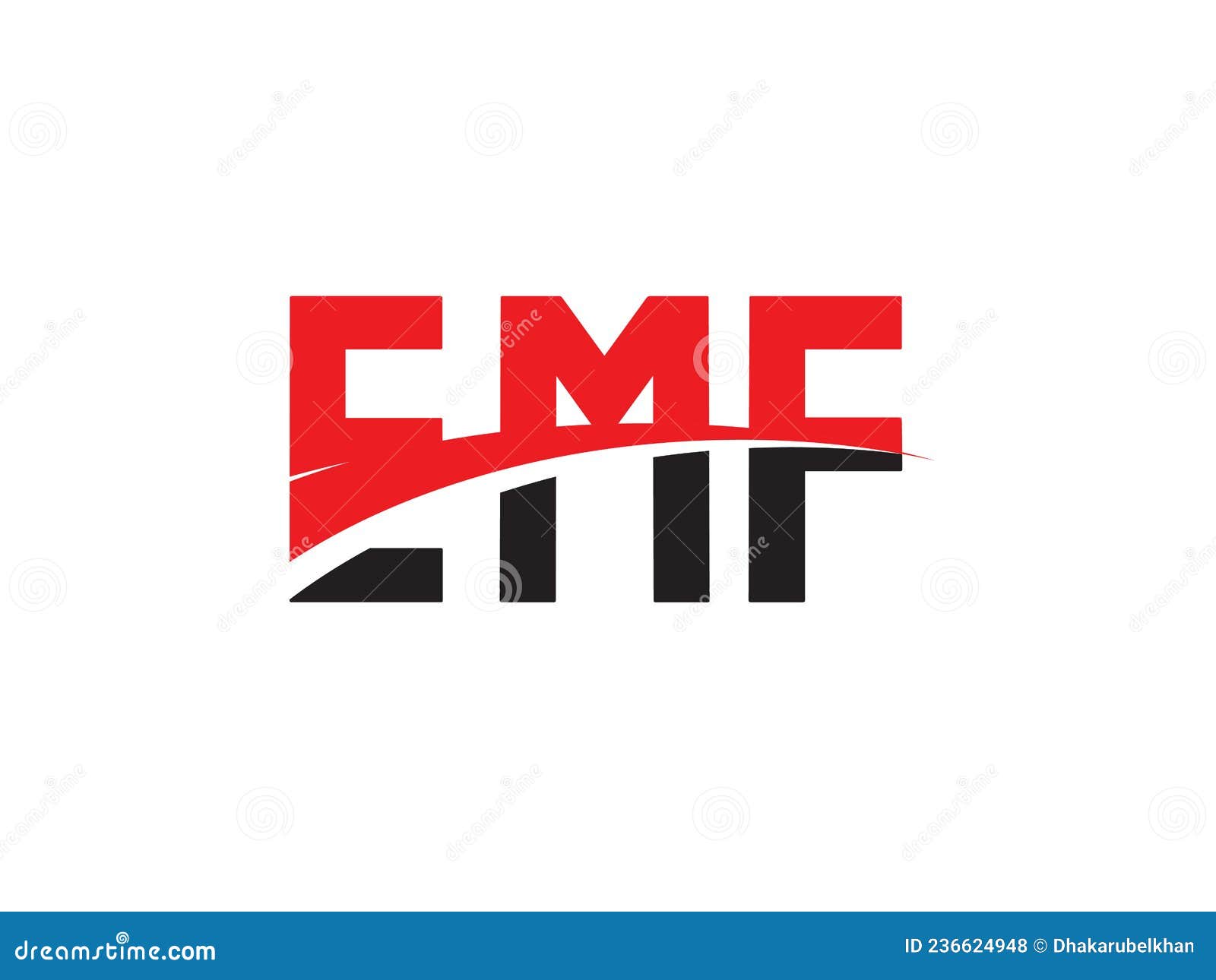 EMF Letter Initial Logo Design Vector Illustration Stock Vector ...
