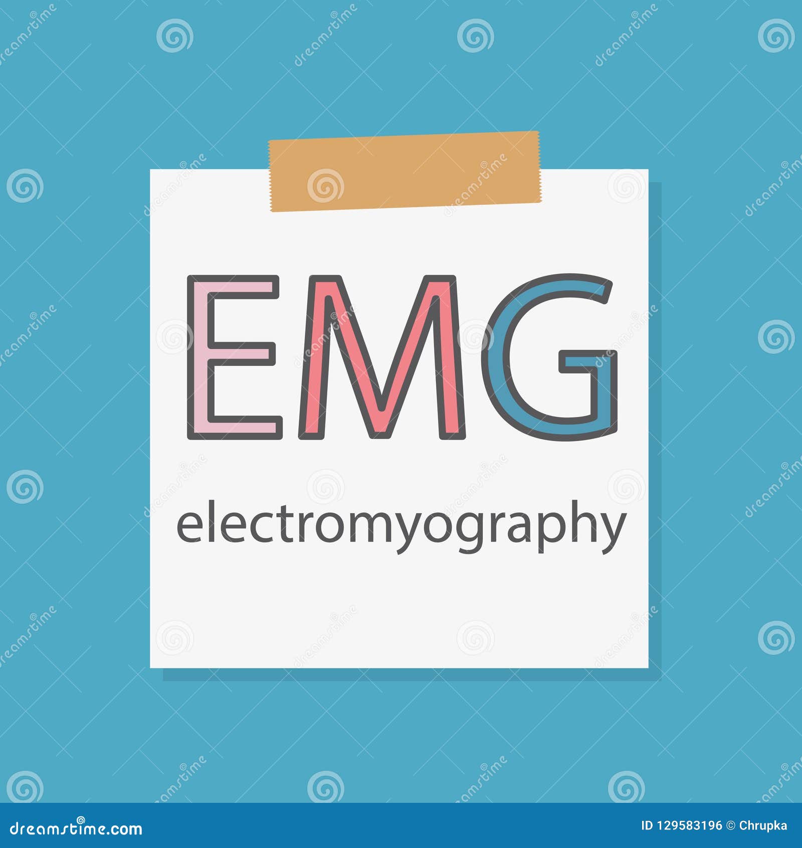 EMG Electromyography Written in a Notebook Papee Stock Vector ...