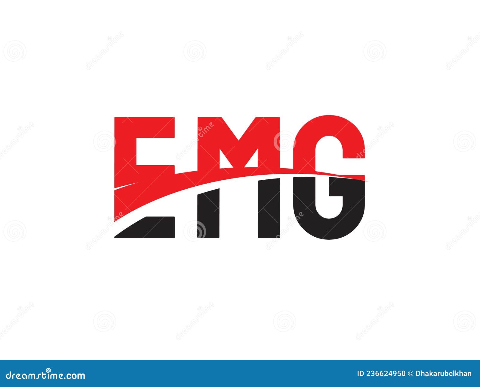 EMG Letter Initial Logo Design Vector Illustration Stock Vector ...