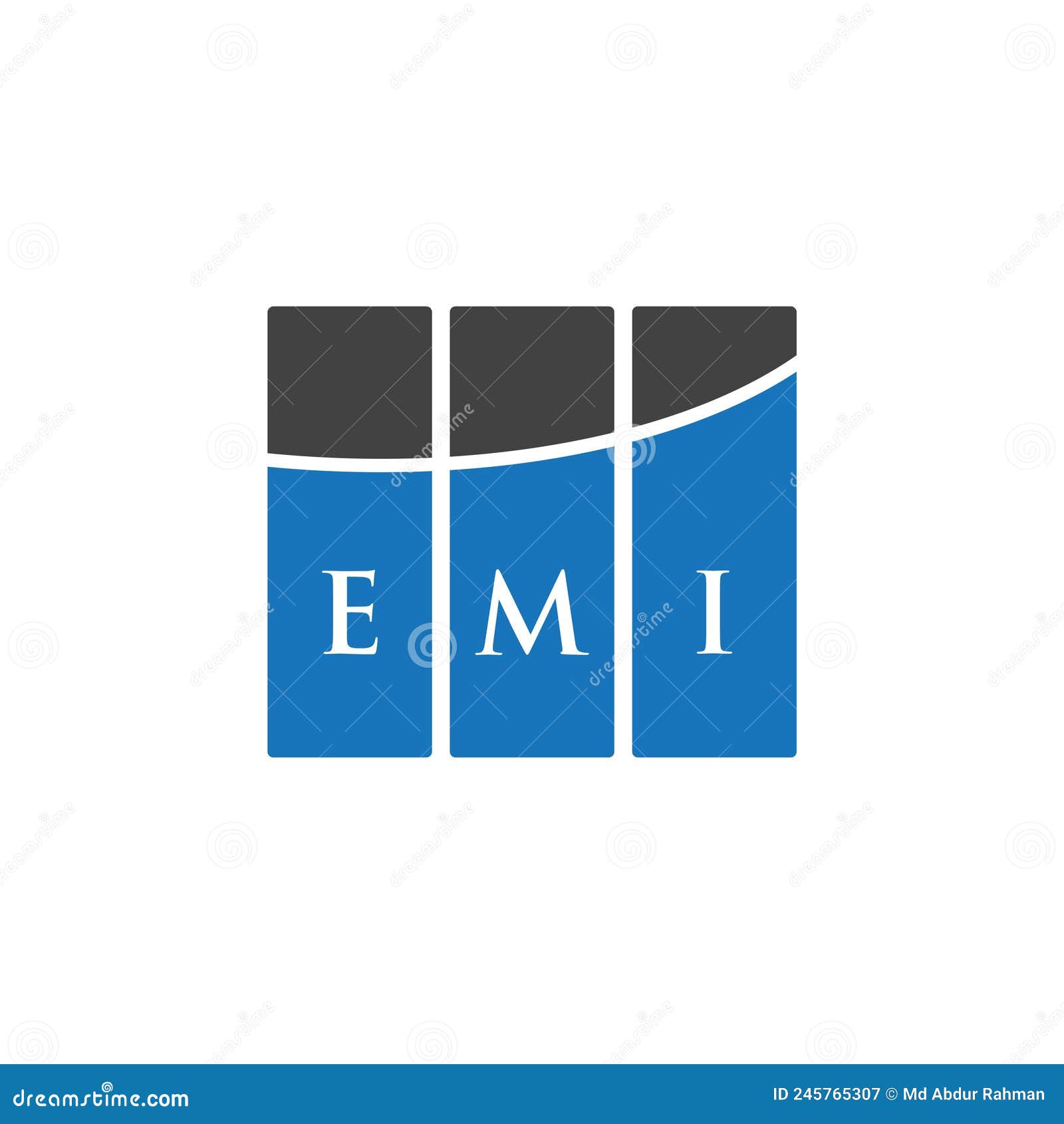 EMI Letter Logo Design on WHITE Background. EMI Creative Initials ...