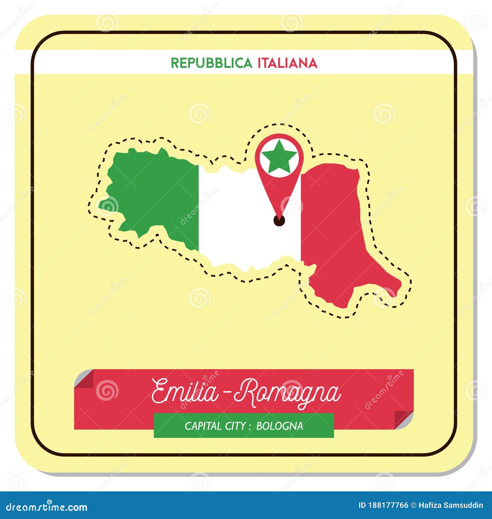 Emilia-romagna Map. Vector Illustration Decorative Design Stock Vector ...