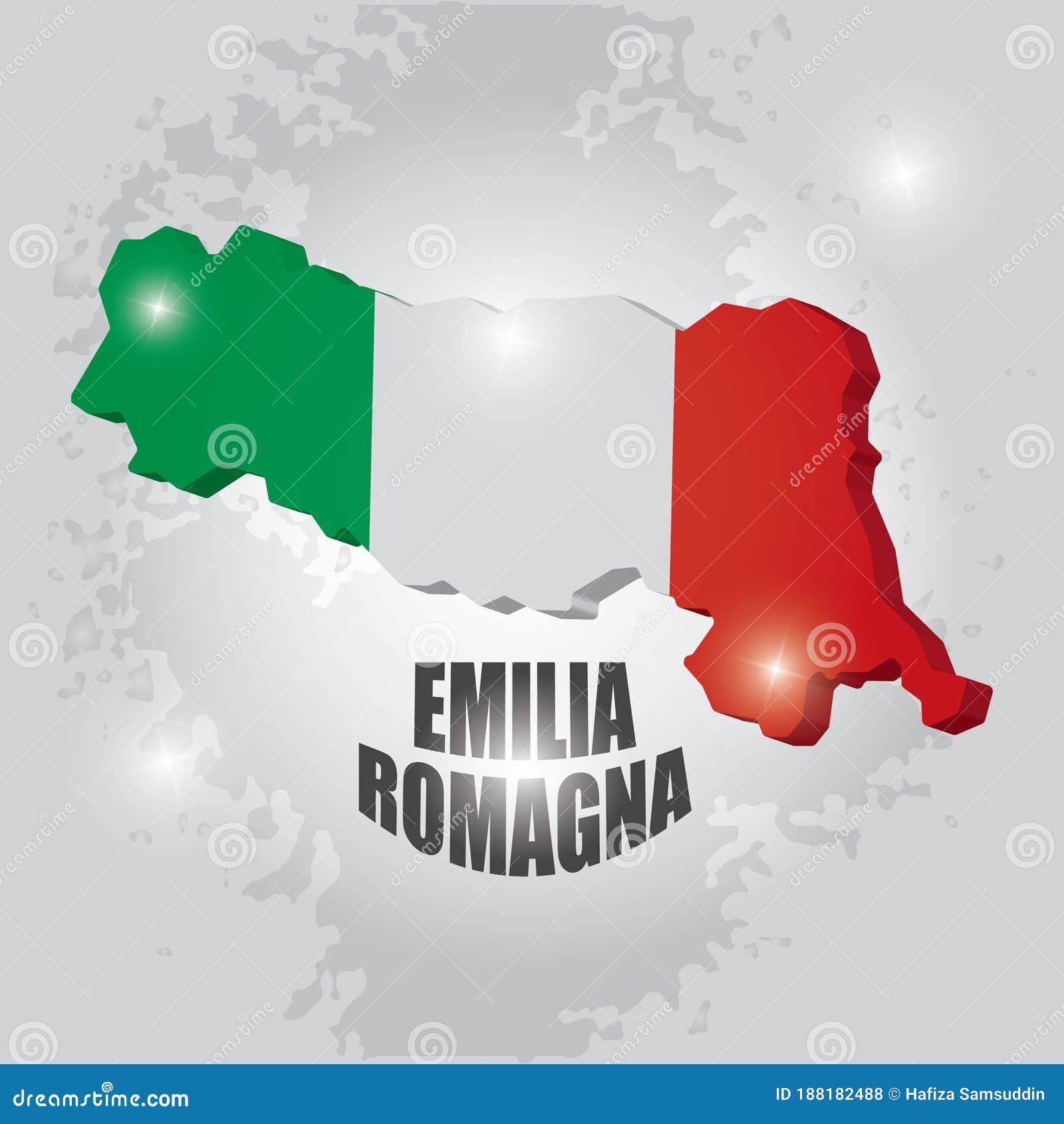 Emilia Romagna Map. Vector Illustration Decorative Design Stock Vector ...