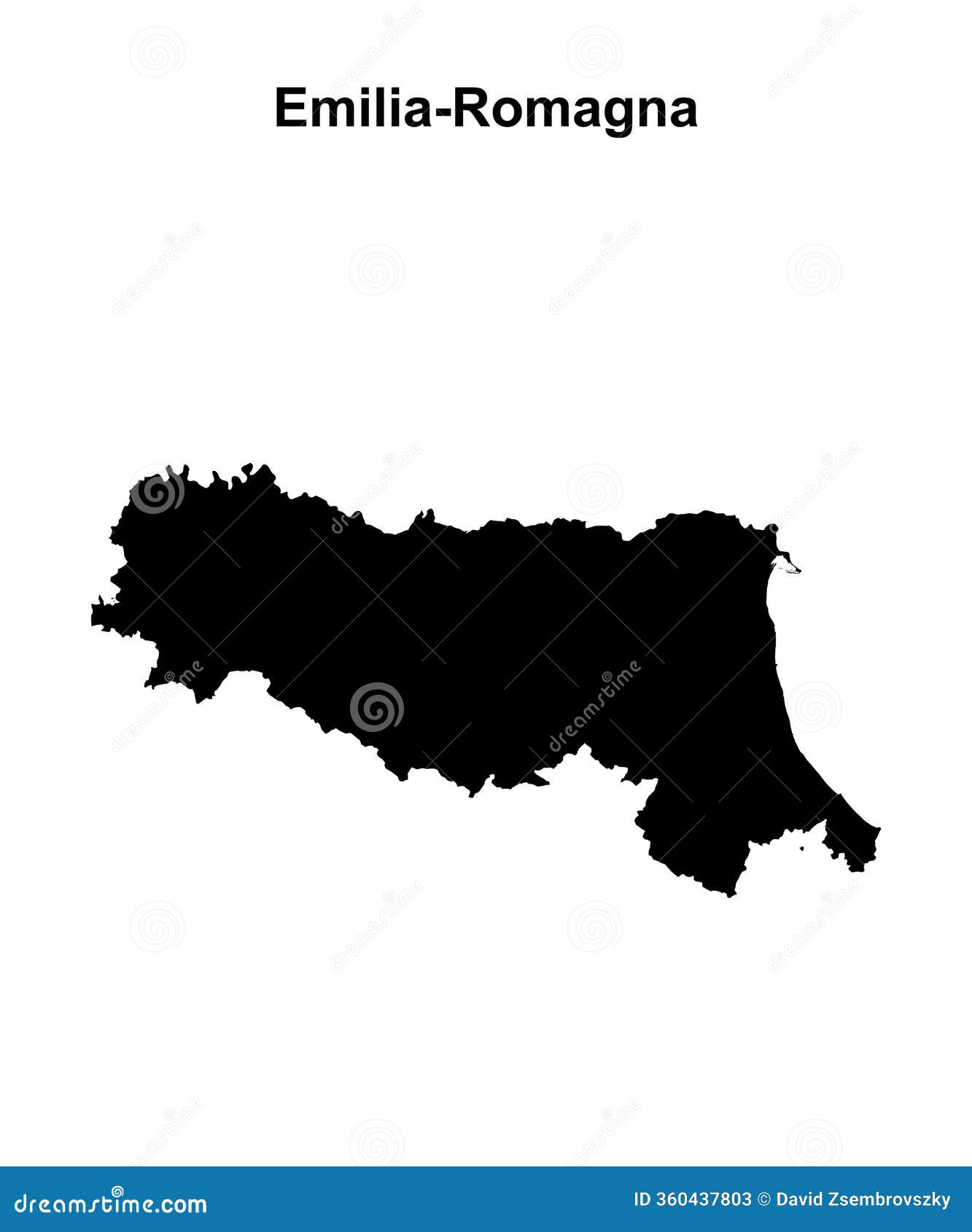 Blank Map Emilia-Romagna Of Italy. High Quality Map Region Emilia ...