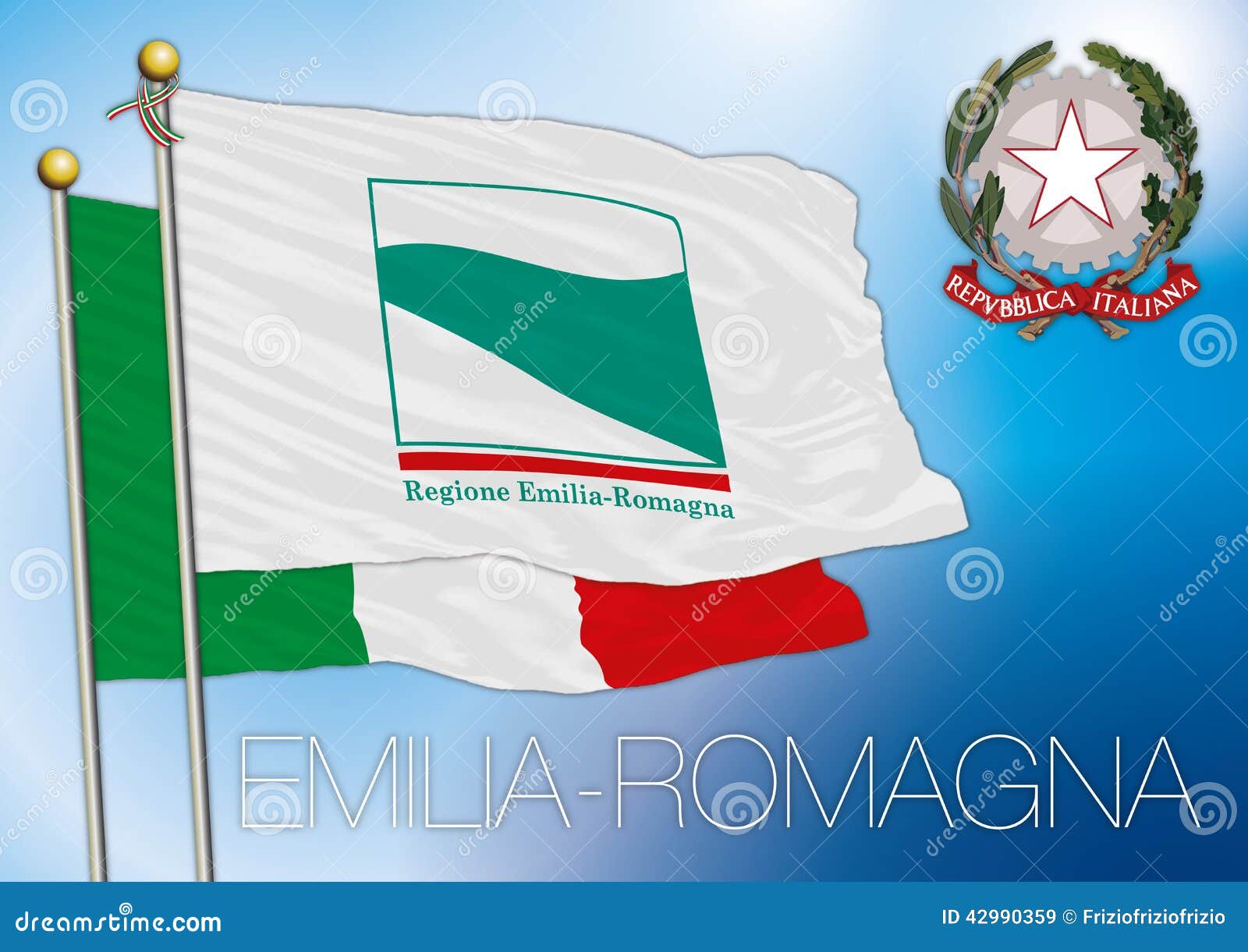 Emilia Romagna Regional Flag (italy) Stock Vector - Illustration of ...