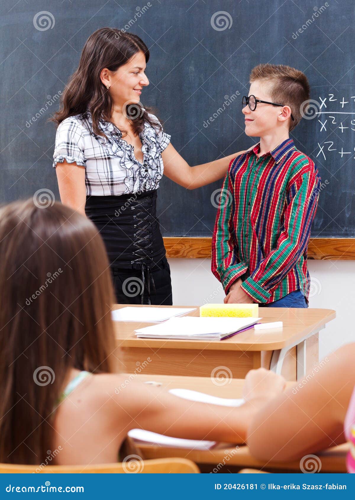 Eminent boy at chalkboard stock image. Image of learner - 20426181