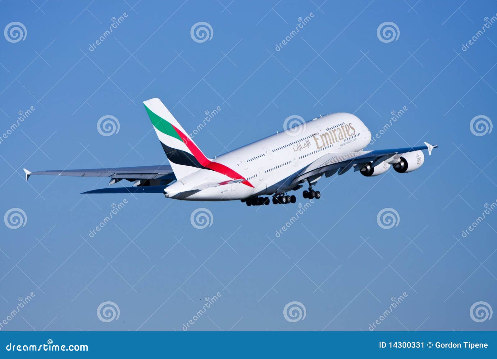 Emirates Airlines Airbus A380 in Flight. Editorial Photo - Image of ...