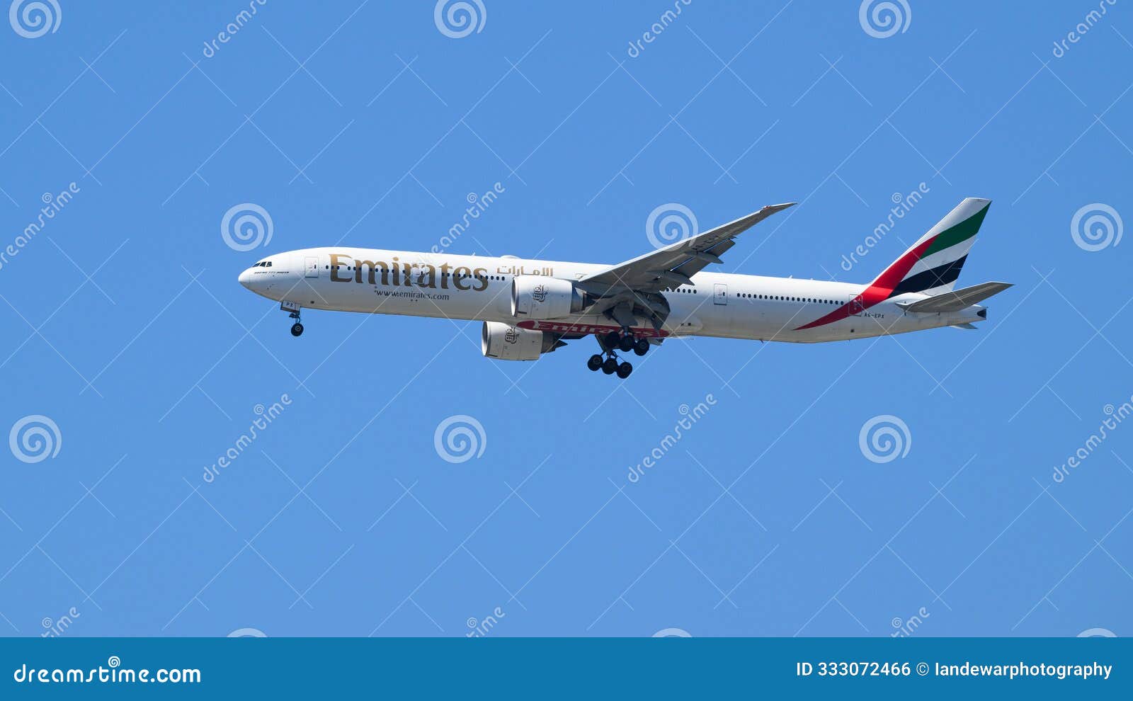 Emirates Boeing 777-300ER Airplane Munich Airport In Germany EXPO 2020 ...