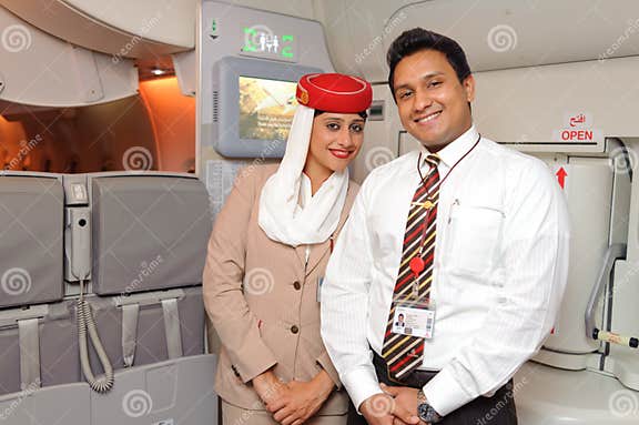 Emirates crew members editorial photo. Image of friendly - 29586916