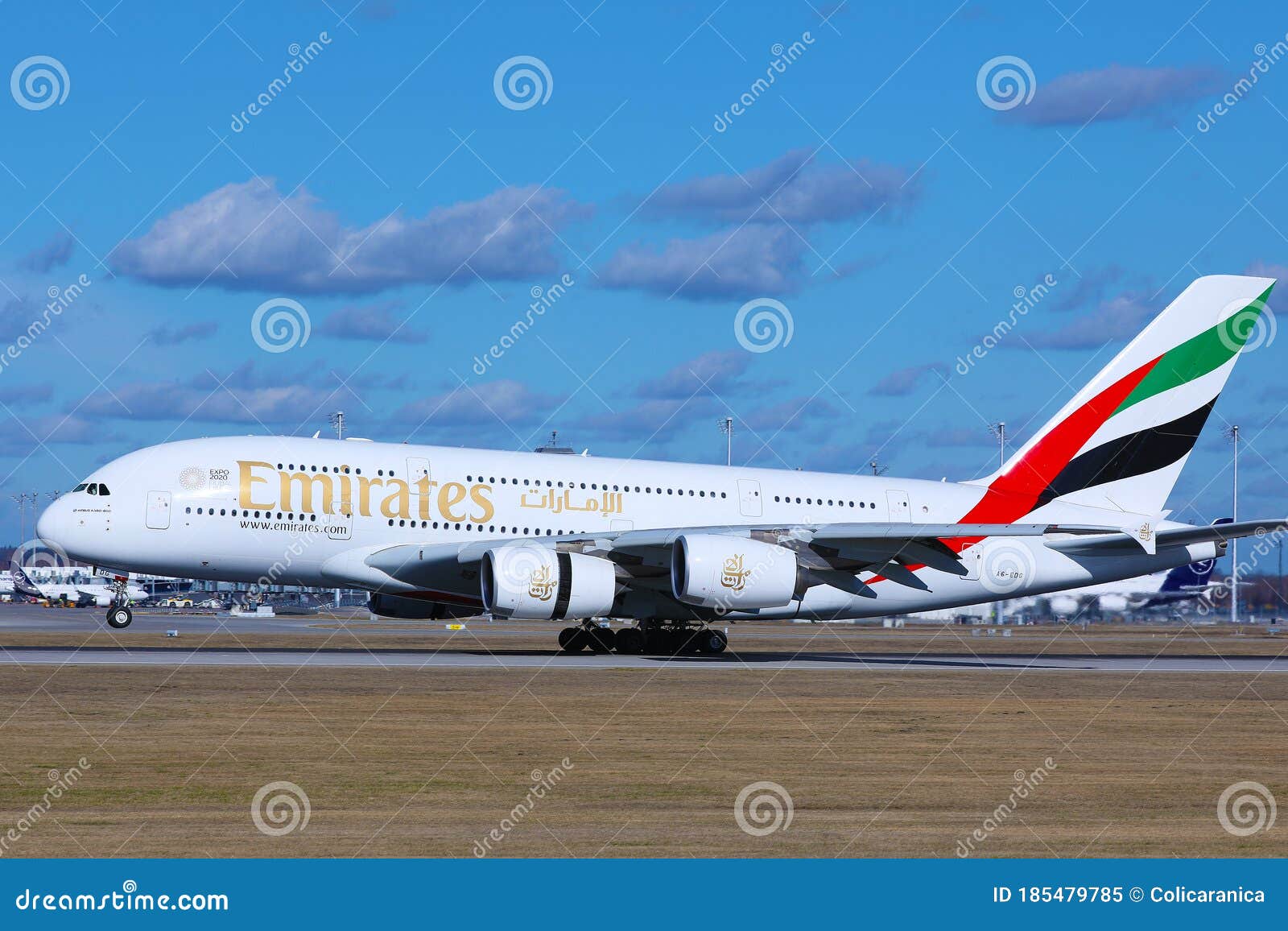 Emirates A380 Plane Taking Off Editorial Image - Image of airplane ...