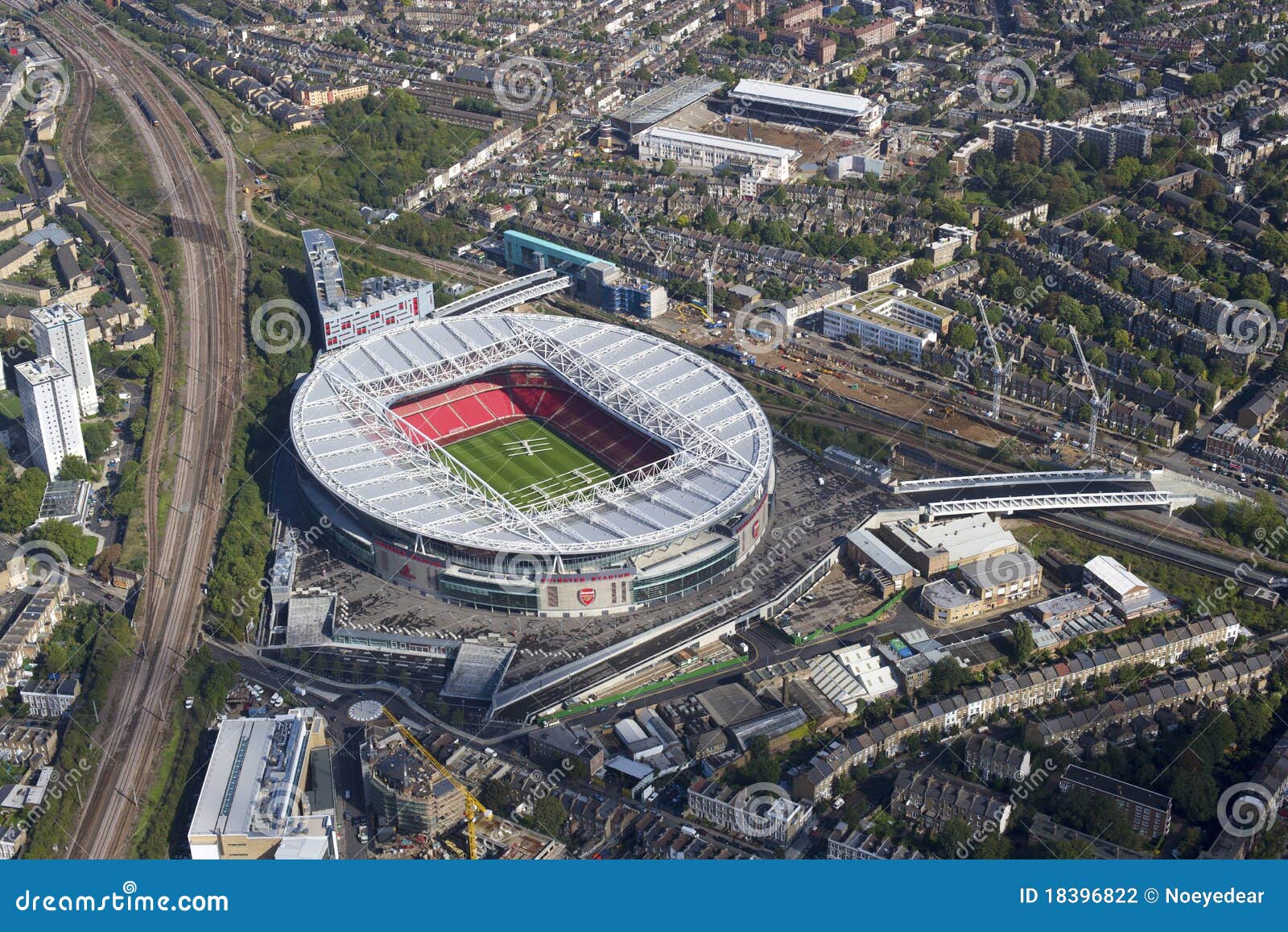 Emirates Stadium editorial photography. Image of aerial - 18396822