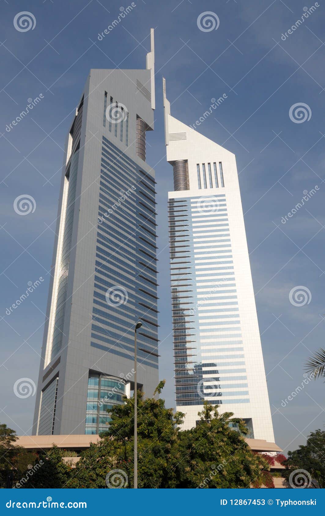 The Emirates Towers in Dubai Stock Image - Image of modern, city: 12867453