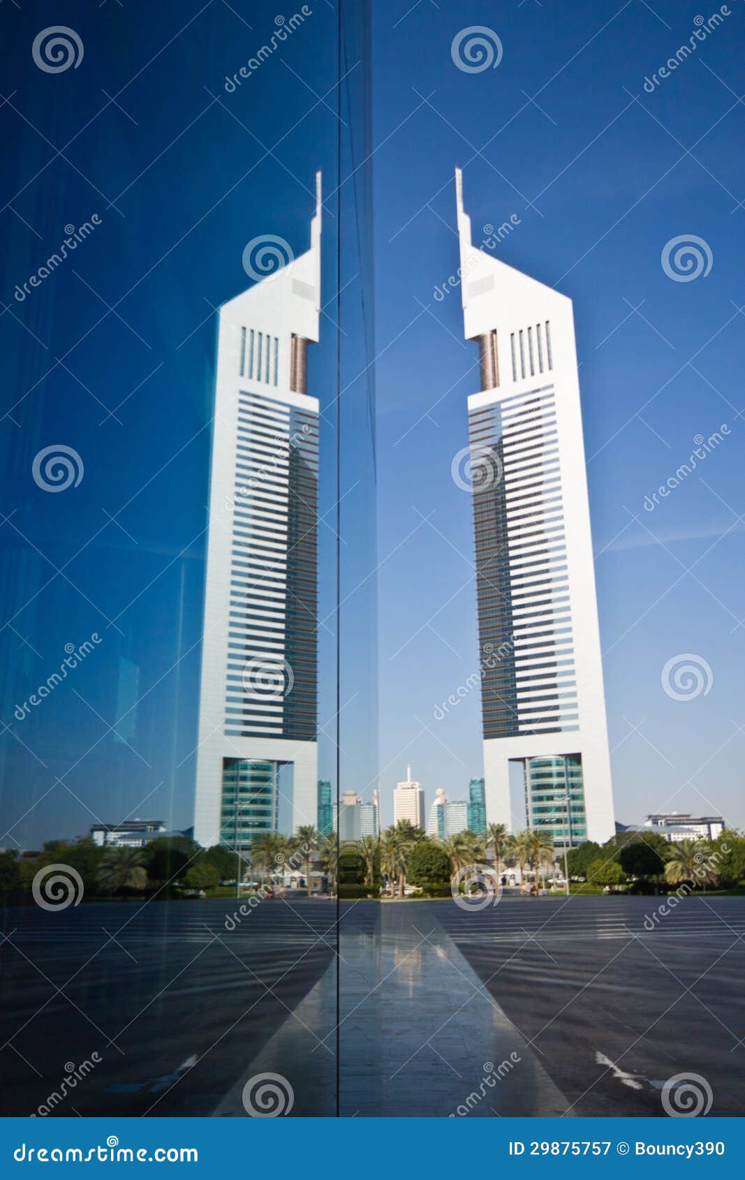 Emirates Towers, Dubai, UAE Stock Image - Image of centre, building ...