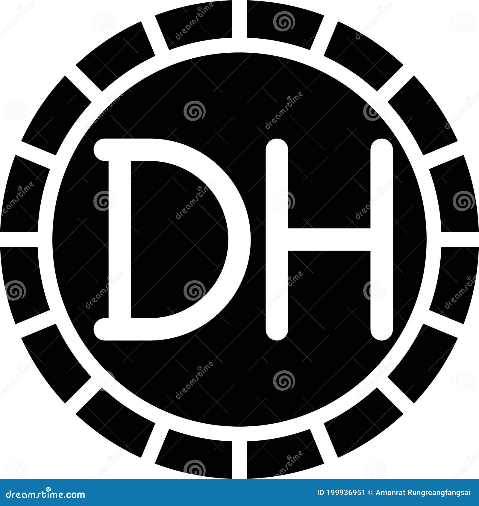 Emirati Dirham Coin, Currency of the United Arab Emirates Stock Vector ...