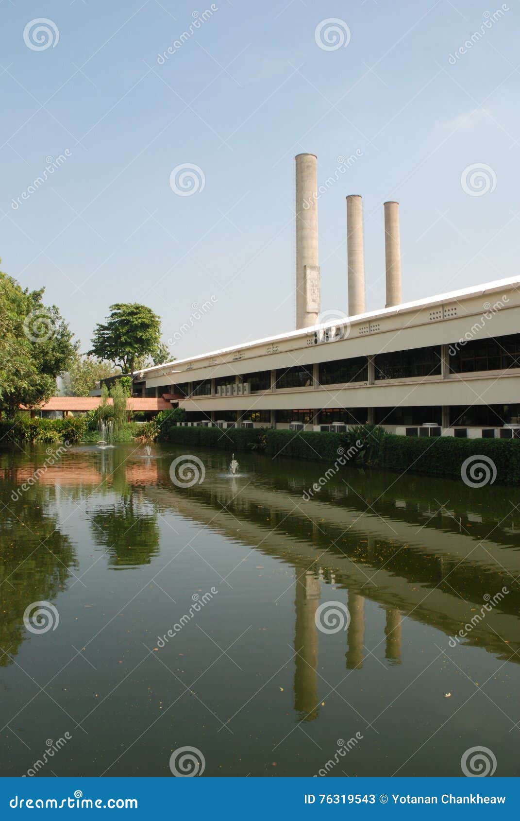 Emission Stack of Cement Mill Stock Image - Image of culture, monument ...
