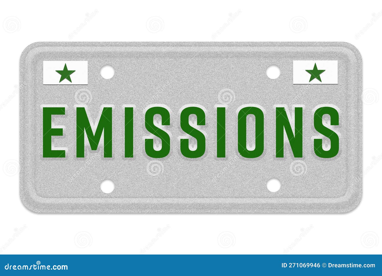Emissions Message on a License Plate Stock Photo - Image of change ...