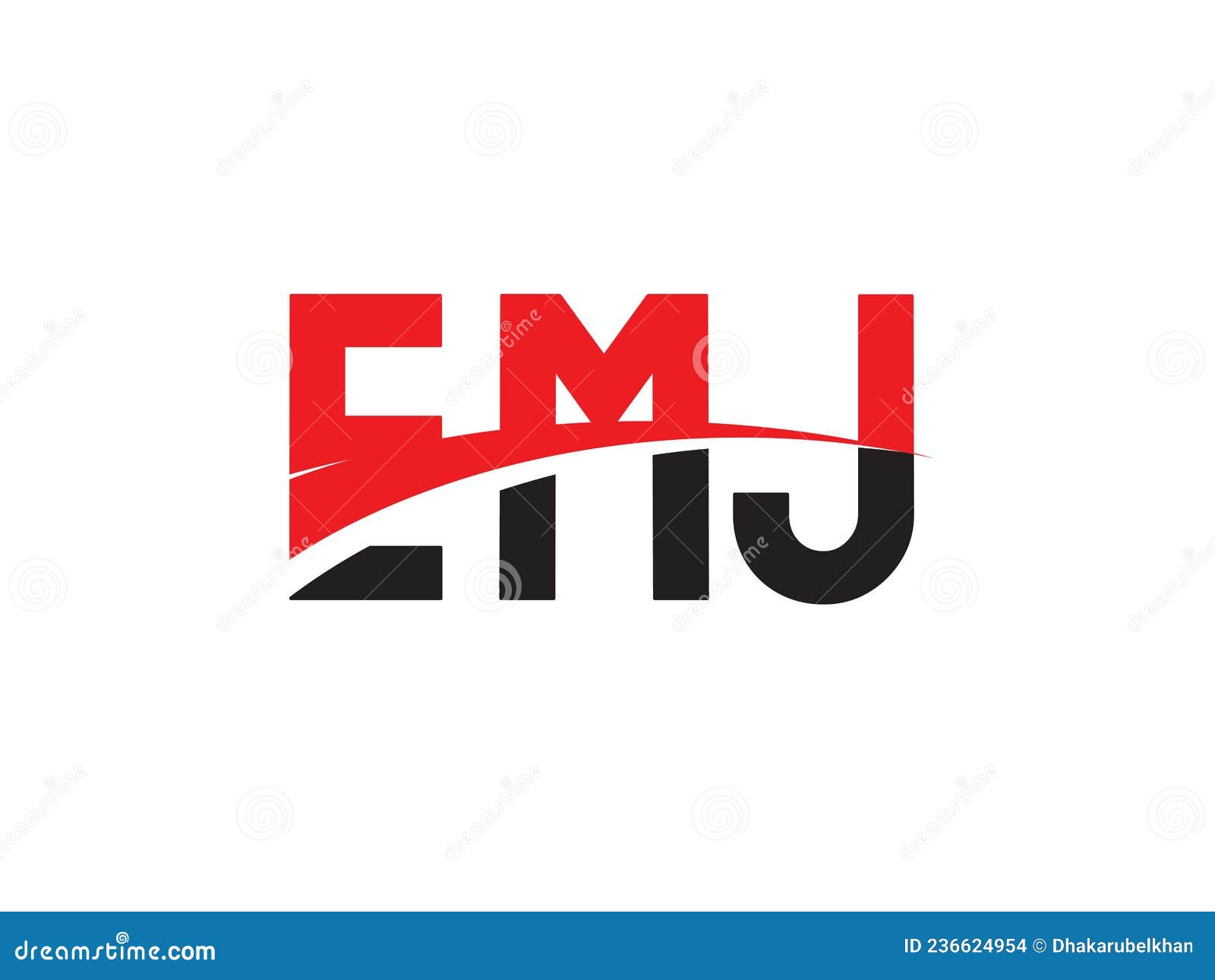 EMJ Letter Initial Logo Design Vector Illustration Stock Vector ...