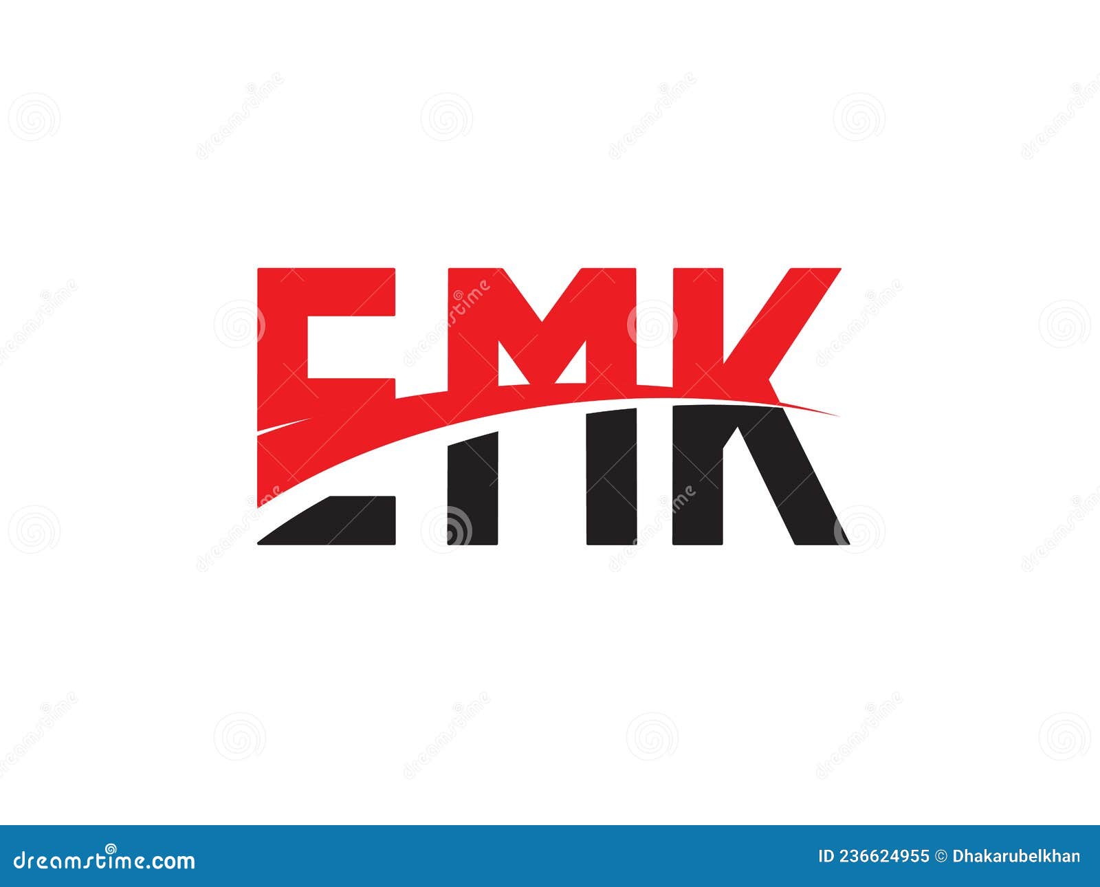 EMK Letter Initial Logo Design Vector Illustration Stock Vector ...