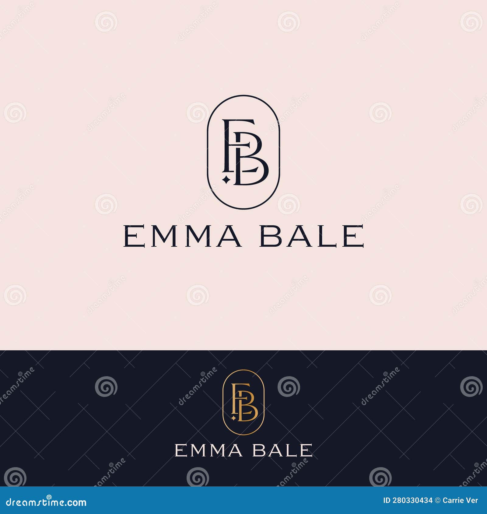 Emma Bale Vector Logo Design. Letters E and B Logotype Stock Vector ...