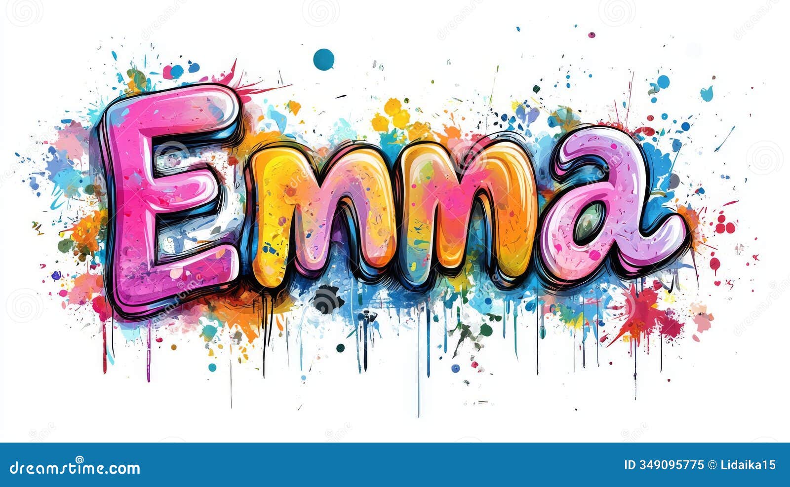 Emma Graffiti Splash Art Royalty-Free Stock Photo | CartoonDealer.com ...
