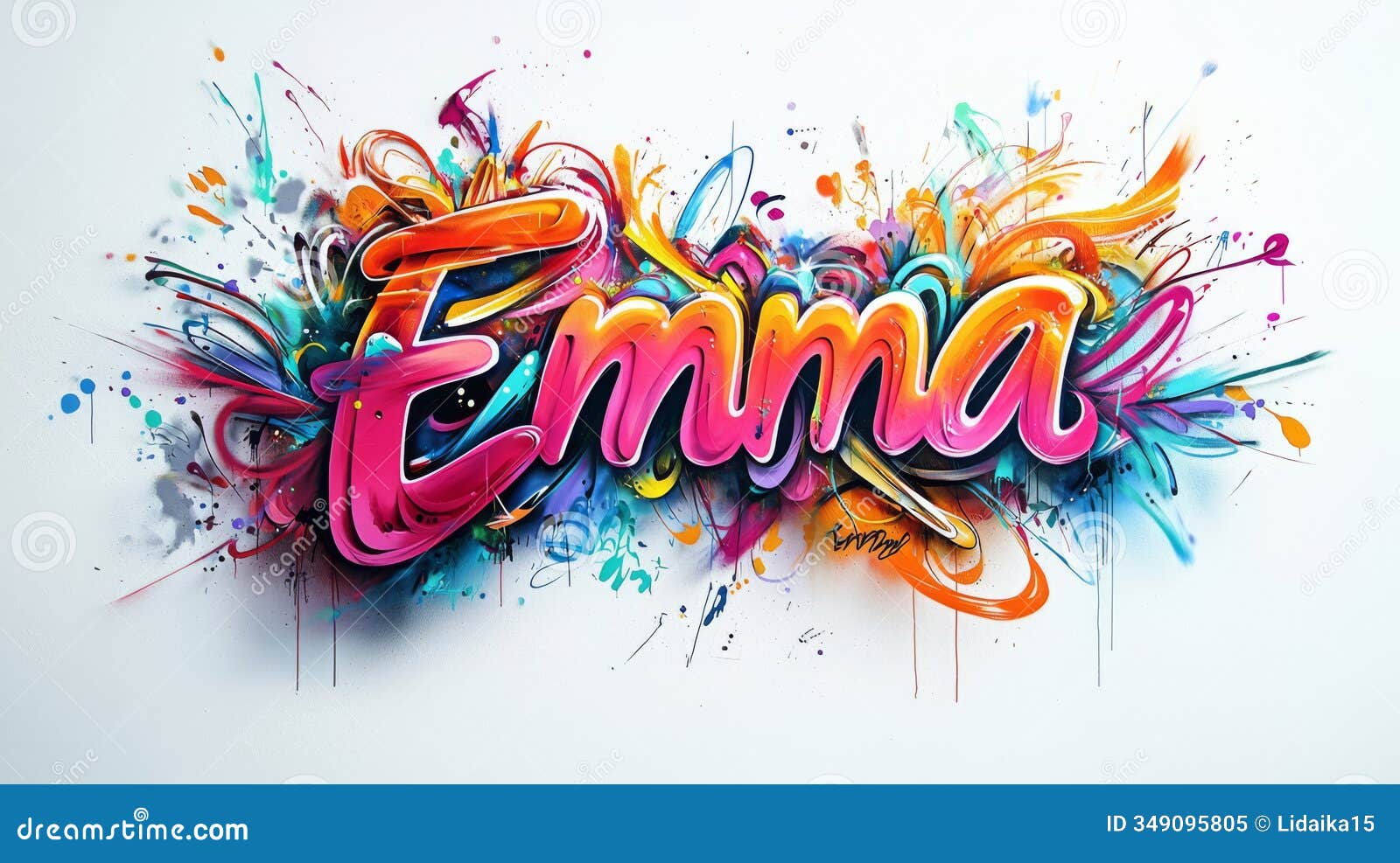 Emma Graffiti Splash Art Royalty-Free Stock Photo | CartoonDealer.com ...
