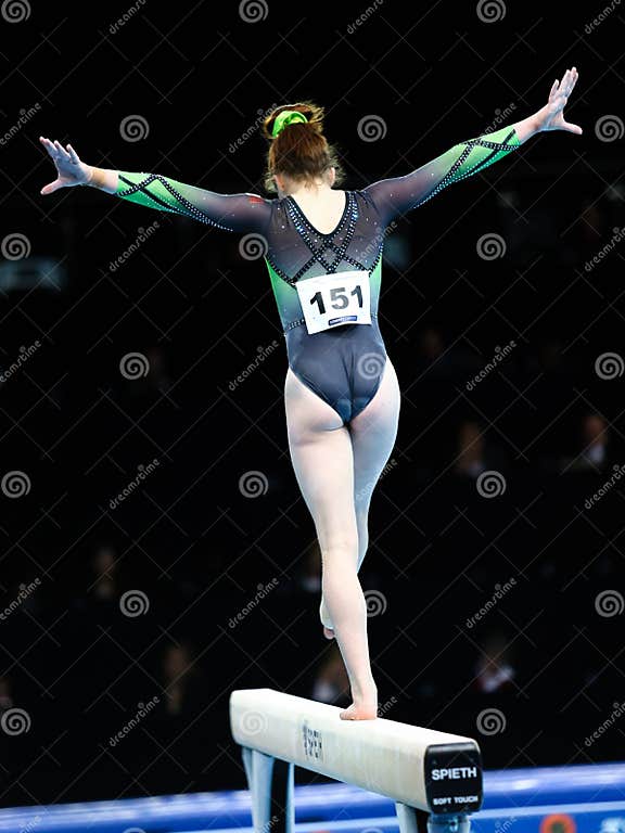 Emma Slevin On The Balance Beam During The Gymnastics Championships