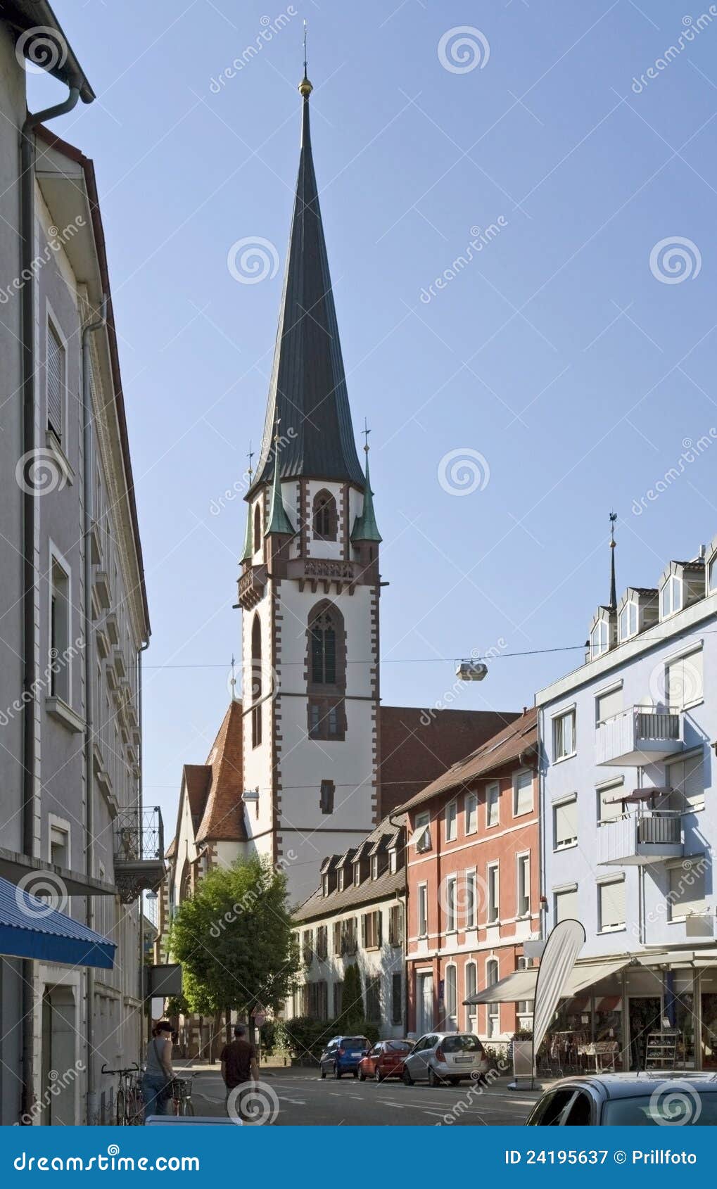 Emmendingen stock image. Image of spire, sunlight, cathedral - 24195637