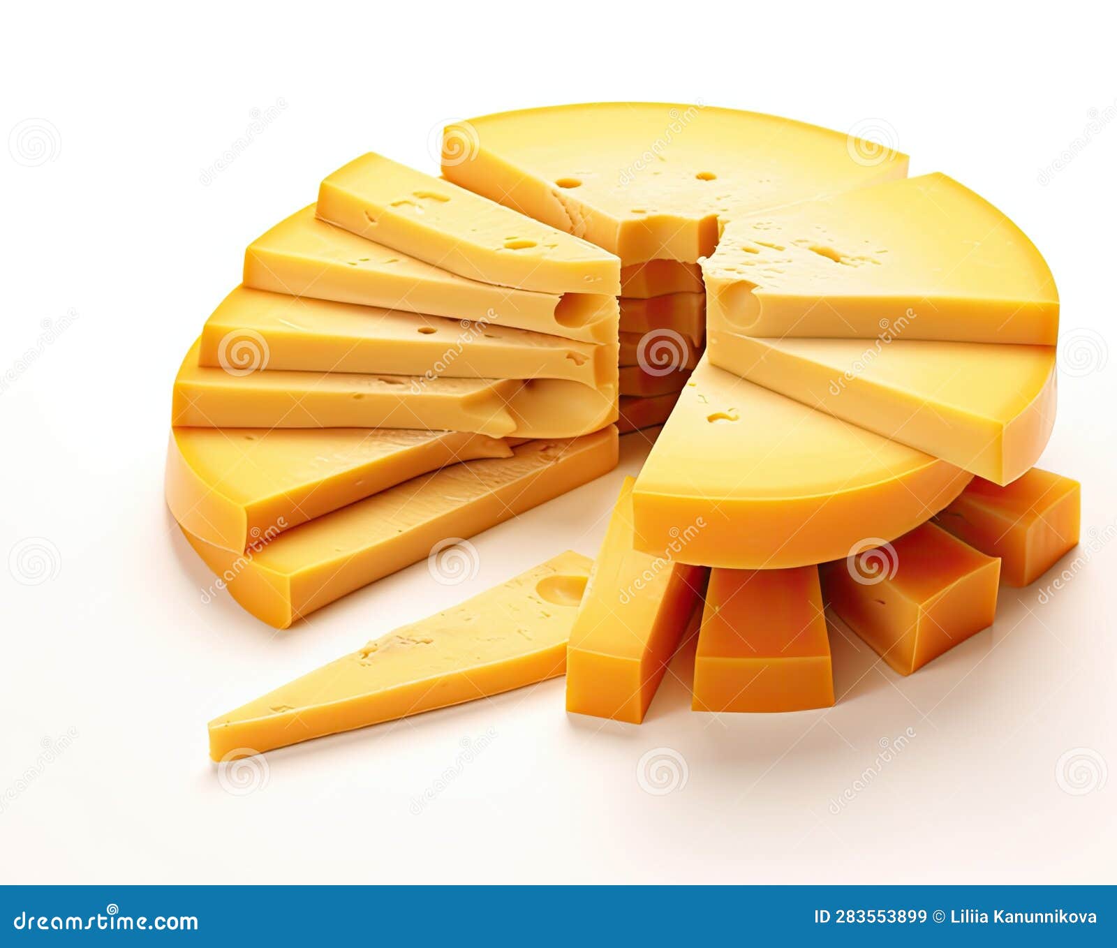 Emmental Cheese Triangle, Swiss Cheese, Isolated On White Background ...