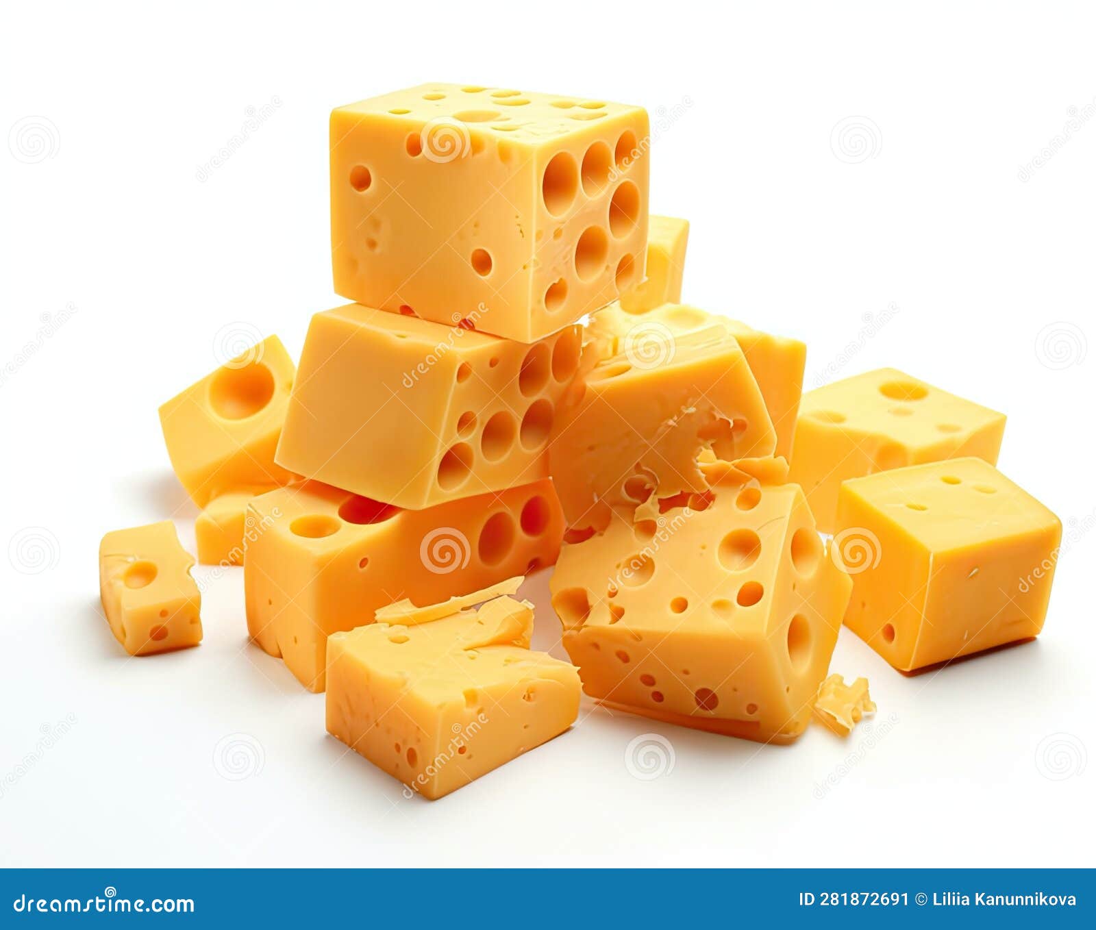 Emmental Cheese Triangle, Swiss Cheese, Isolated On White Background ...