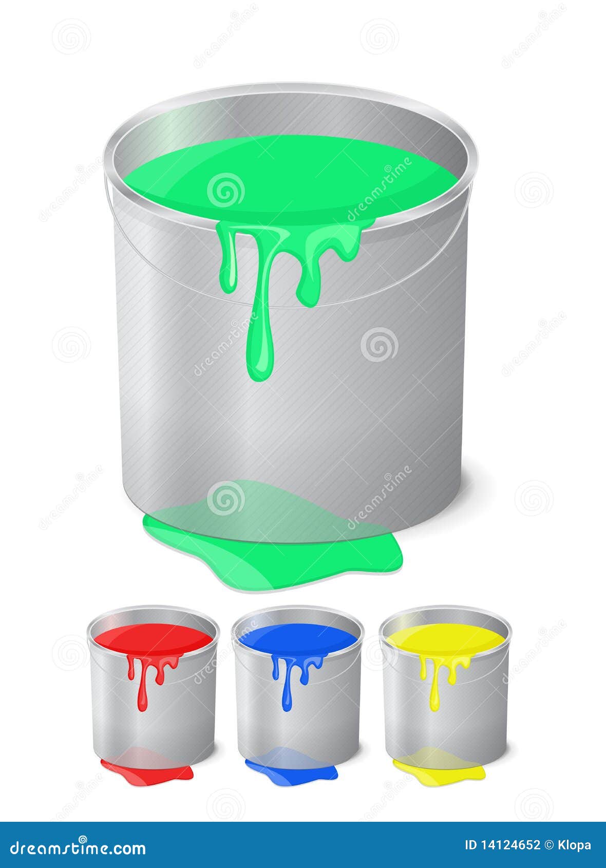 Emmer met verf vector illustratie. Illustration of verbetering - 14124652