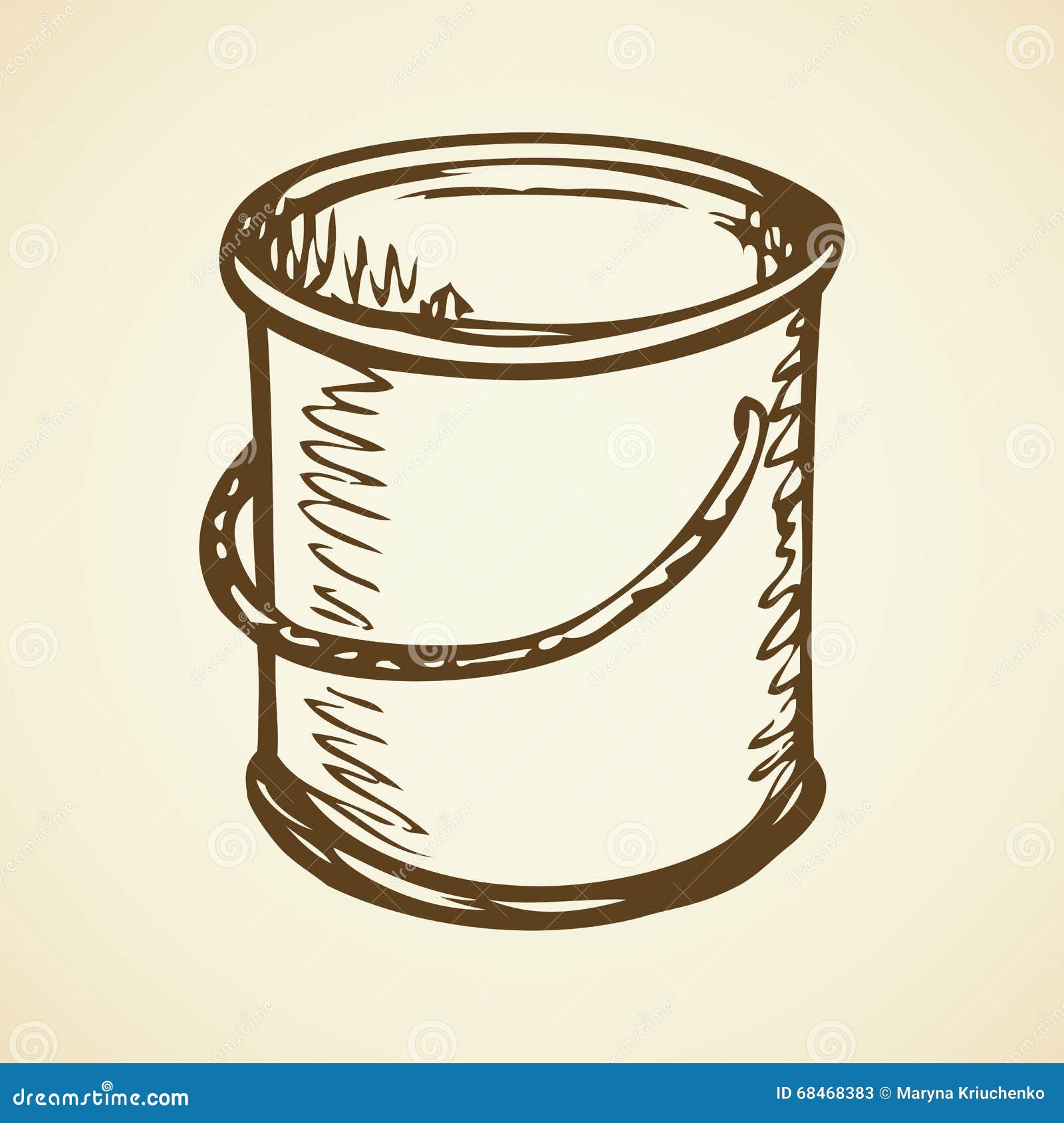 Emmer Voor Het Schilderen Vector Tekening Vector Illustratie ...