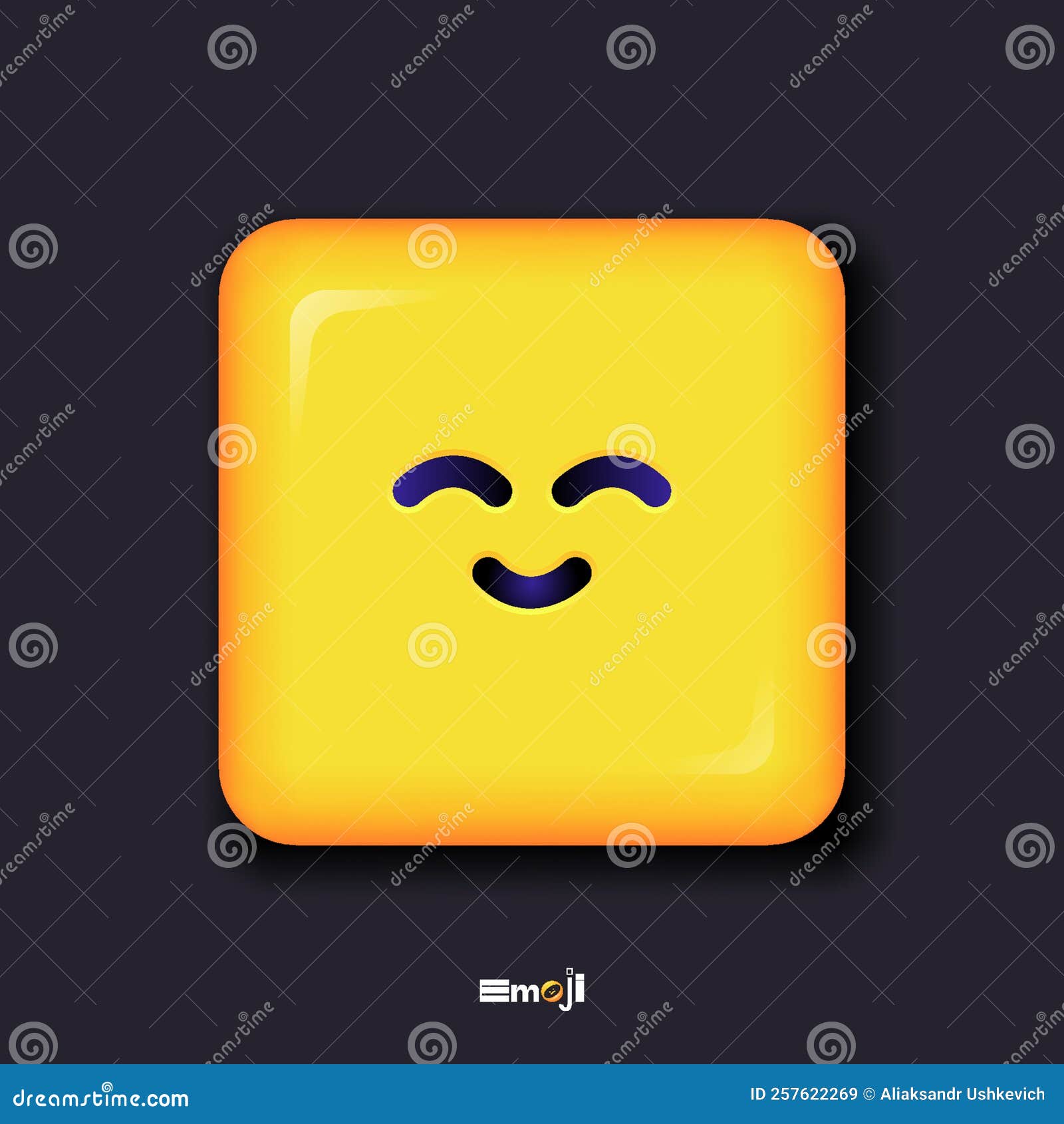 Square Emoticons Yellow Emoji Faces Emoticon Smile, Digital Smiley ...