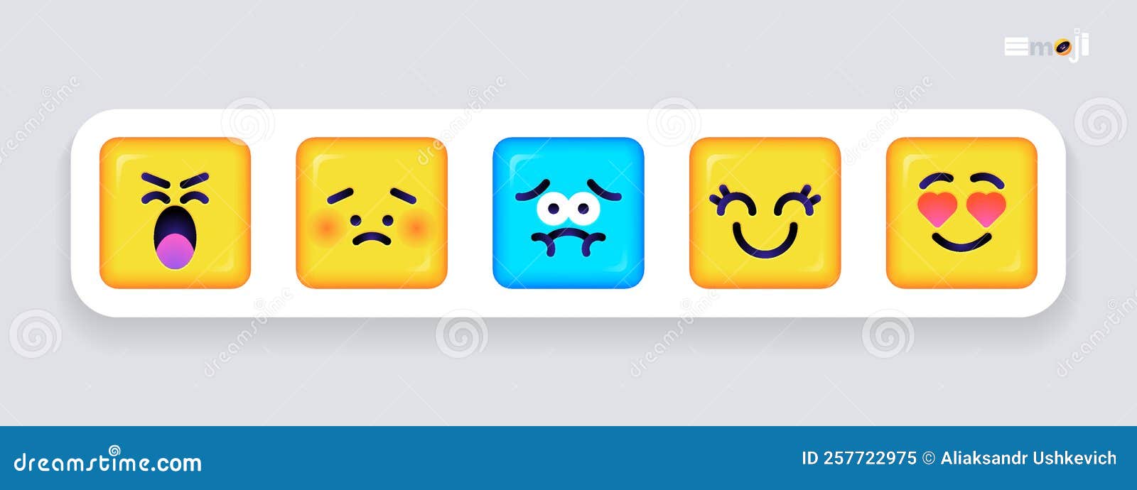 Square Emoticons Yellow Emoji Faces Emoticon Smile, Digital Smiley ...