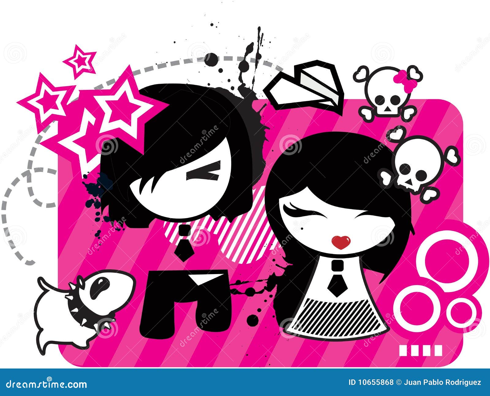 Emo Background stock vector. Illustration of teenagers - 10655868