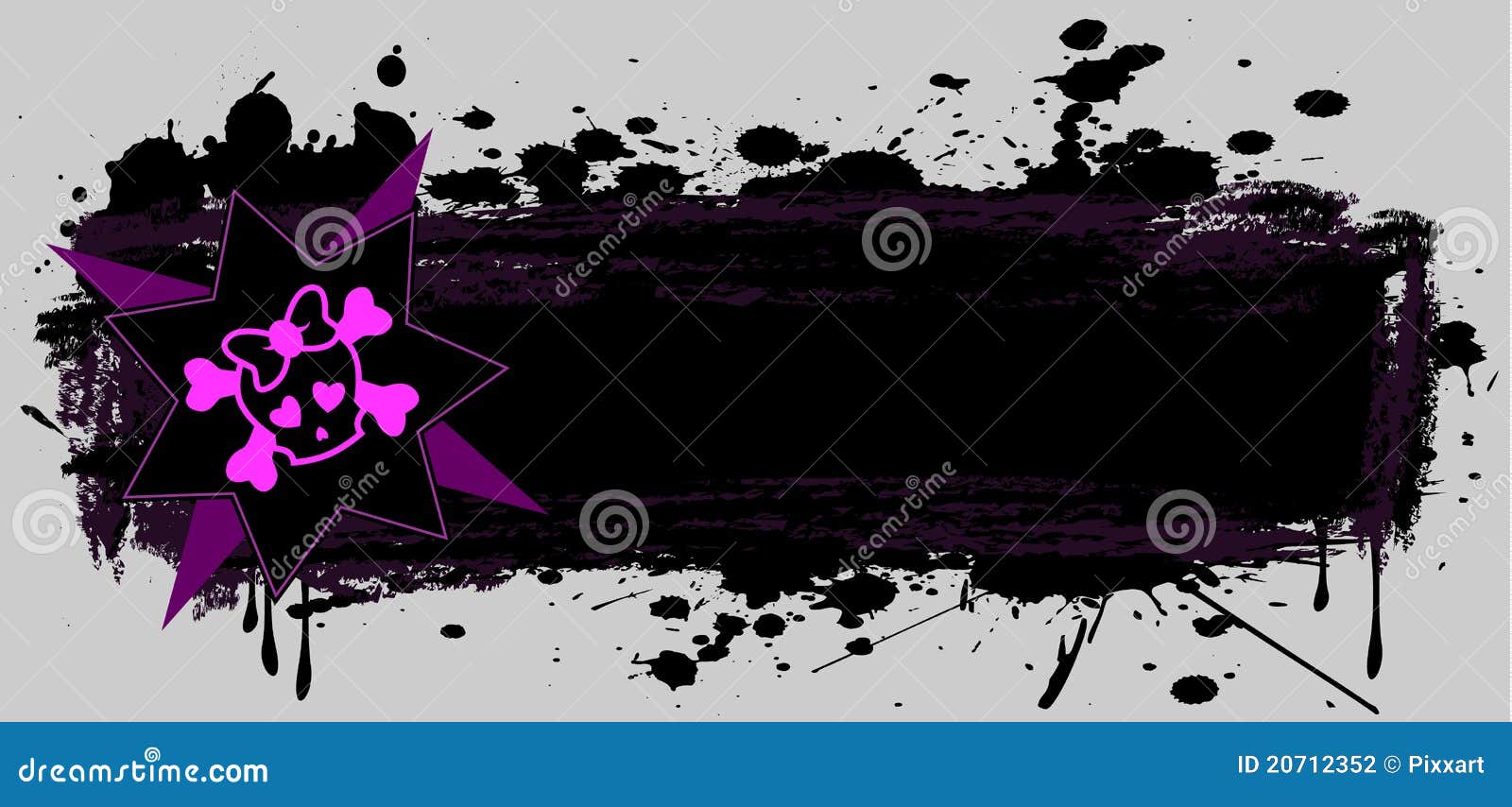 Emo banner stock vector. Illustration of pink, sign, header - 20712352
