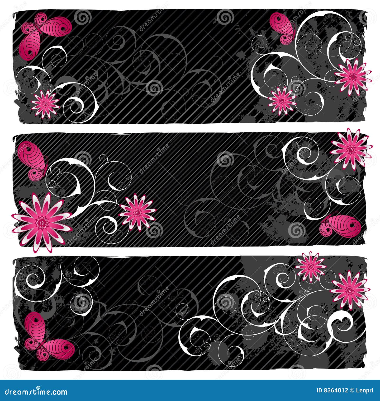 Emo banners stock vector. Illustration of abstract, stain - 8364012