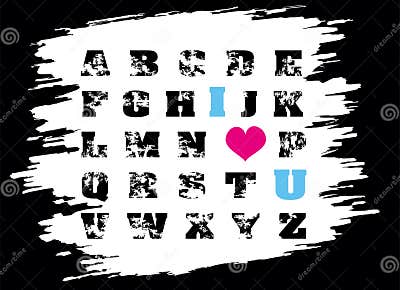 Emo grunge alphabet stock illustration. Illustration of pastel - 24576247