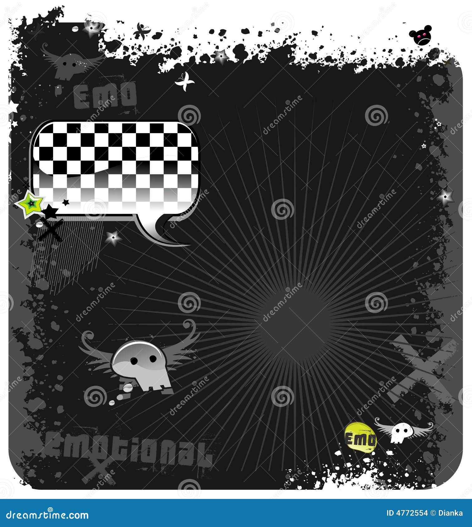 Emo grunge background stock vector. Illustration of child - 4772554