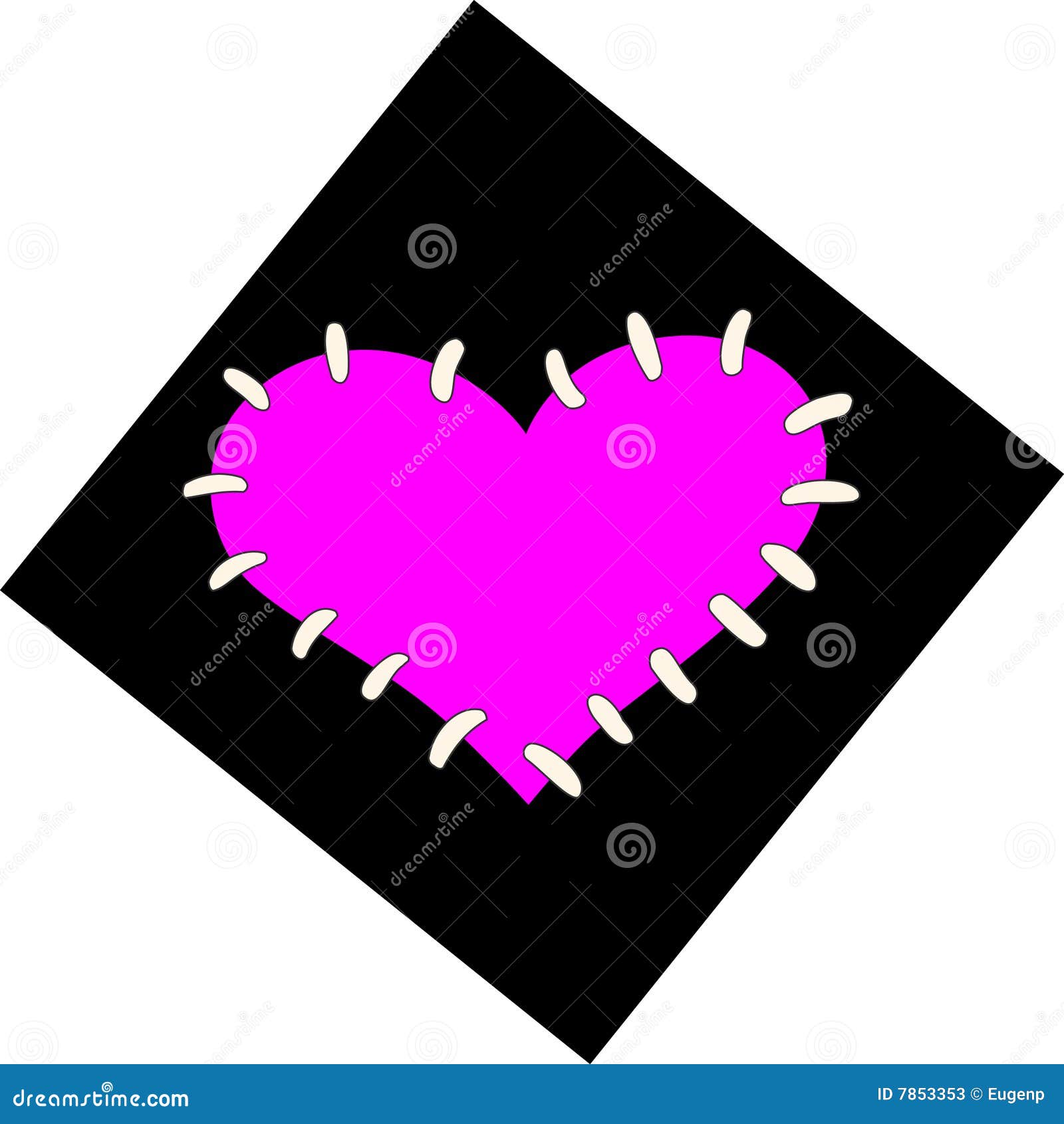 Emo heart stock vector. Illustration of admiration, valentine - 7853353