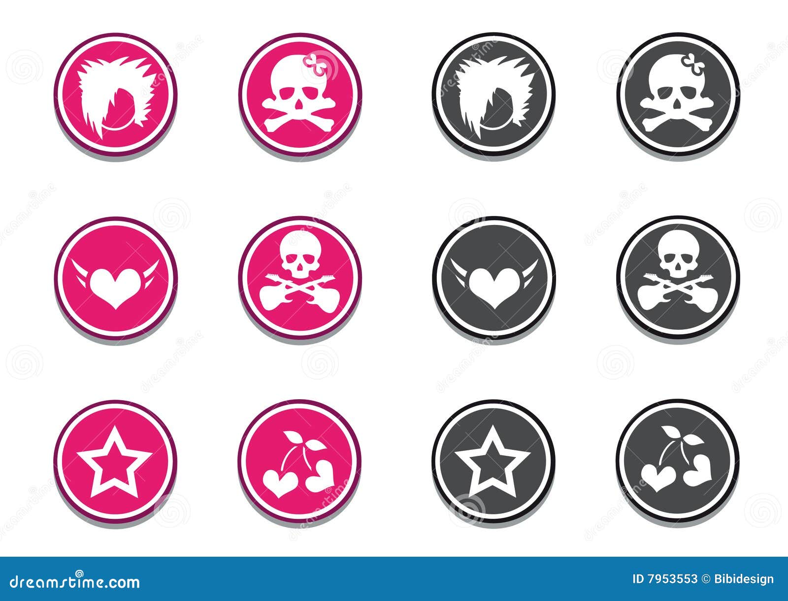 Emo Icon Set Stock Photos - Image: 7953553