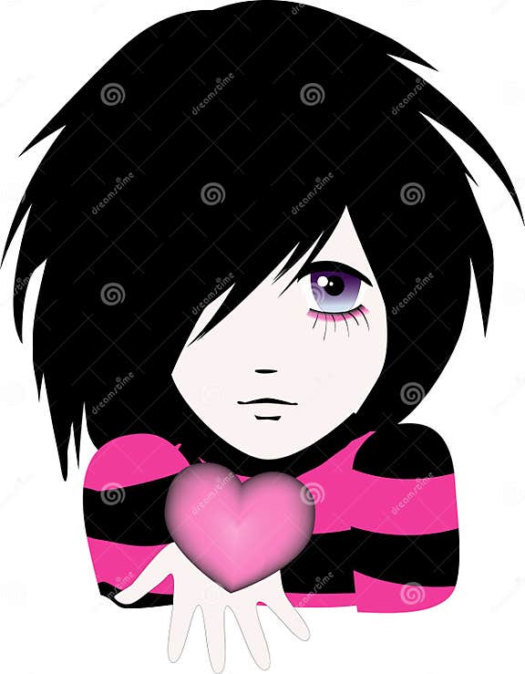 Emo Kind vektor abbildung. Illustration von vektor, karte - 8141779