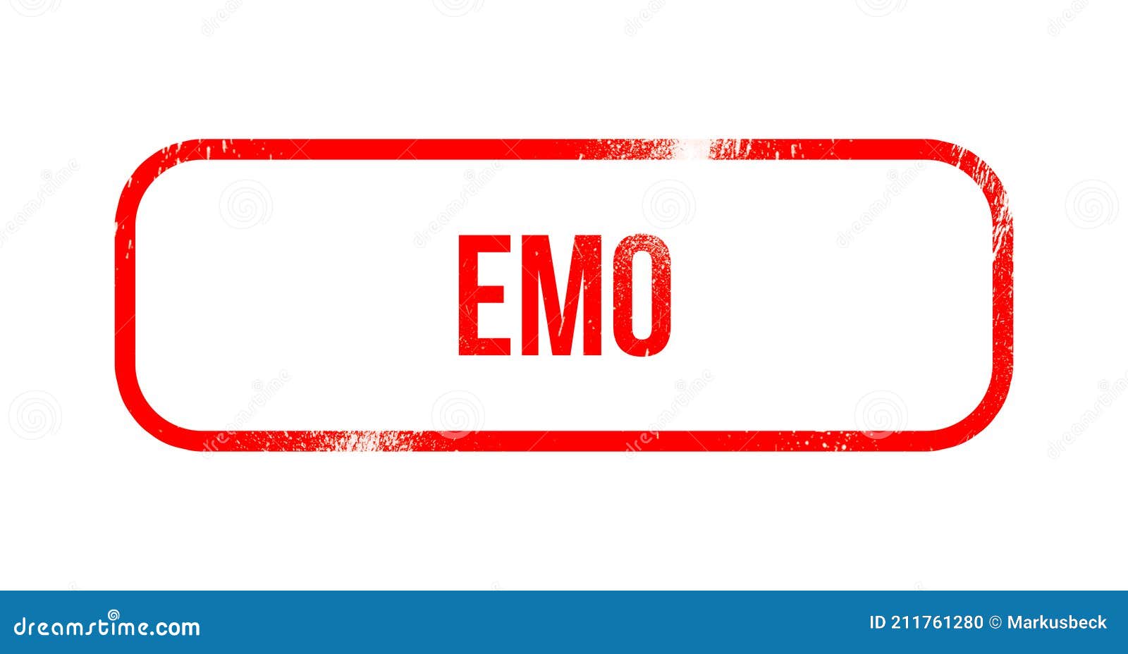 Emo - Red Grunge Rubber, Stamp Stock Illustration - Illustration of ...