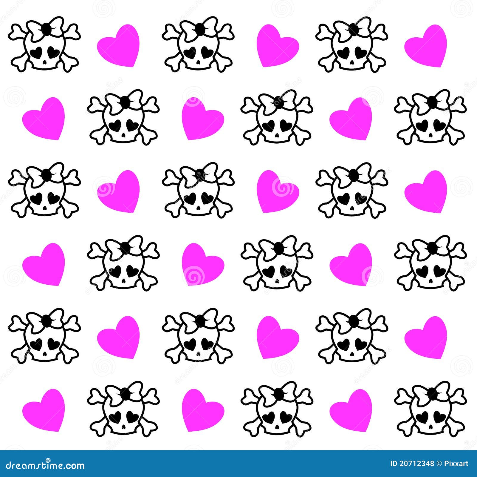 Emo Skull Background Vector Illustration | CartoonDealer.com #20712348