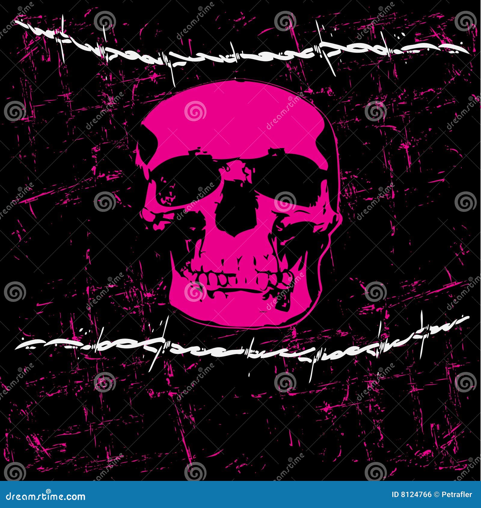 Emo Skull Background stock vector. Illustration of note - 8124766