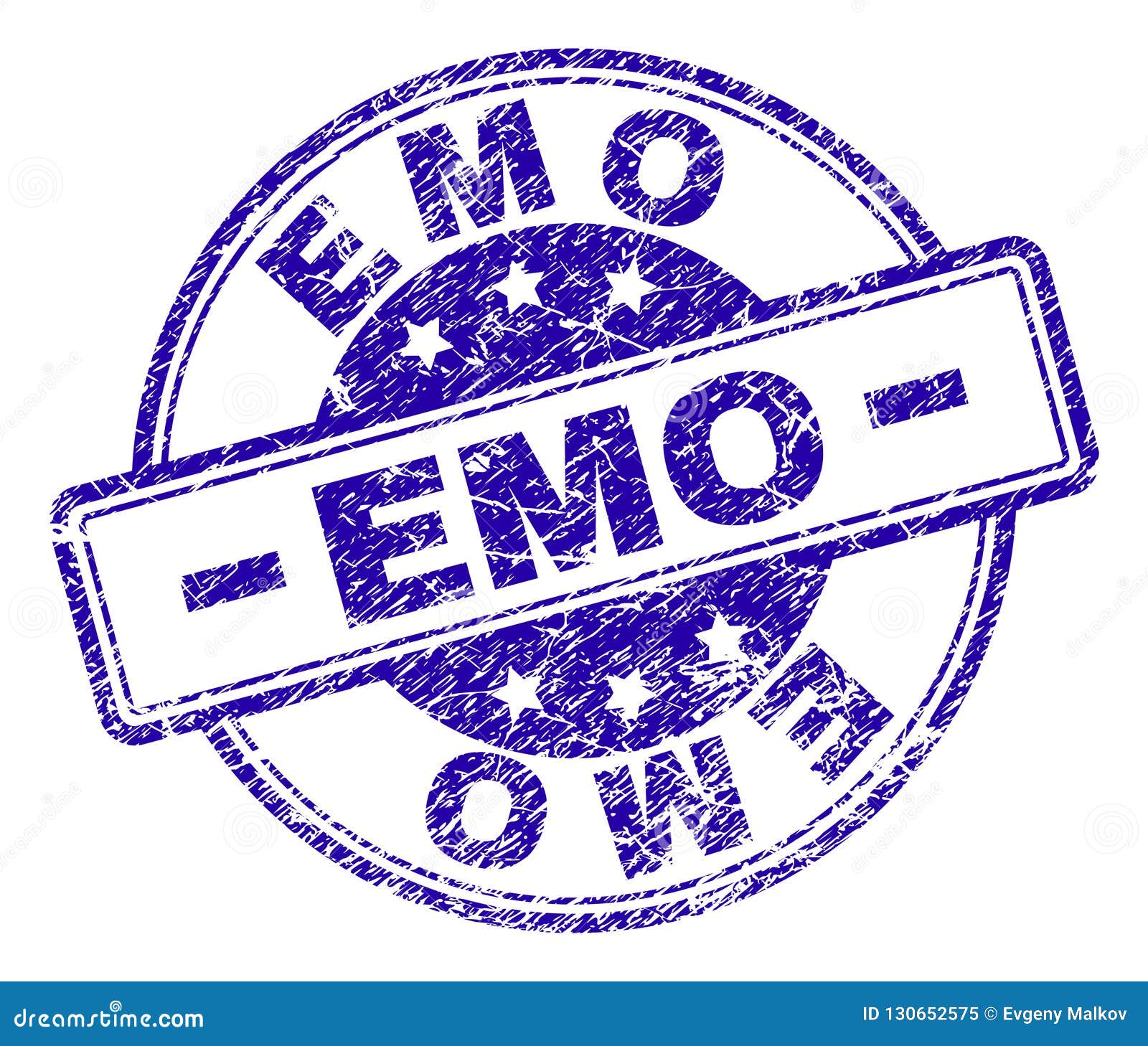 Grunge Textured EMO Stamp Seal Stock Vector - Illustration of rubber ...