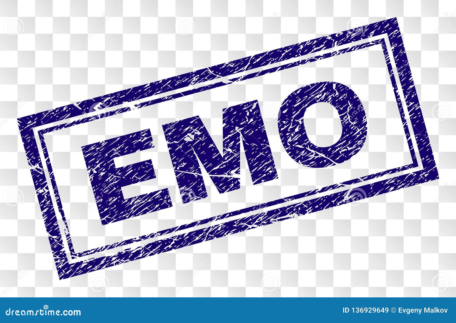 Scratched EMO Rectangle Stamp Stock Vector - Illustration of vector ...