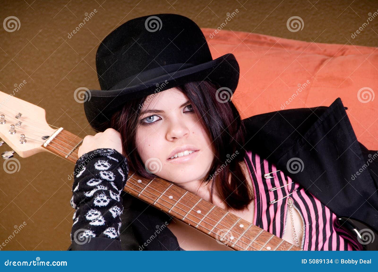 Emo Star stock photo. Image of casual, laying, bowler - 5089134