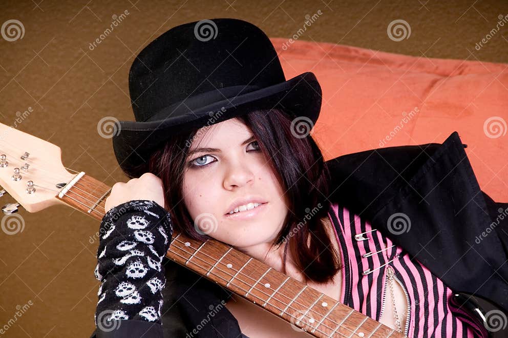 Emo Star stock photo. Image of casual, laying, bowler - 5089134