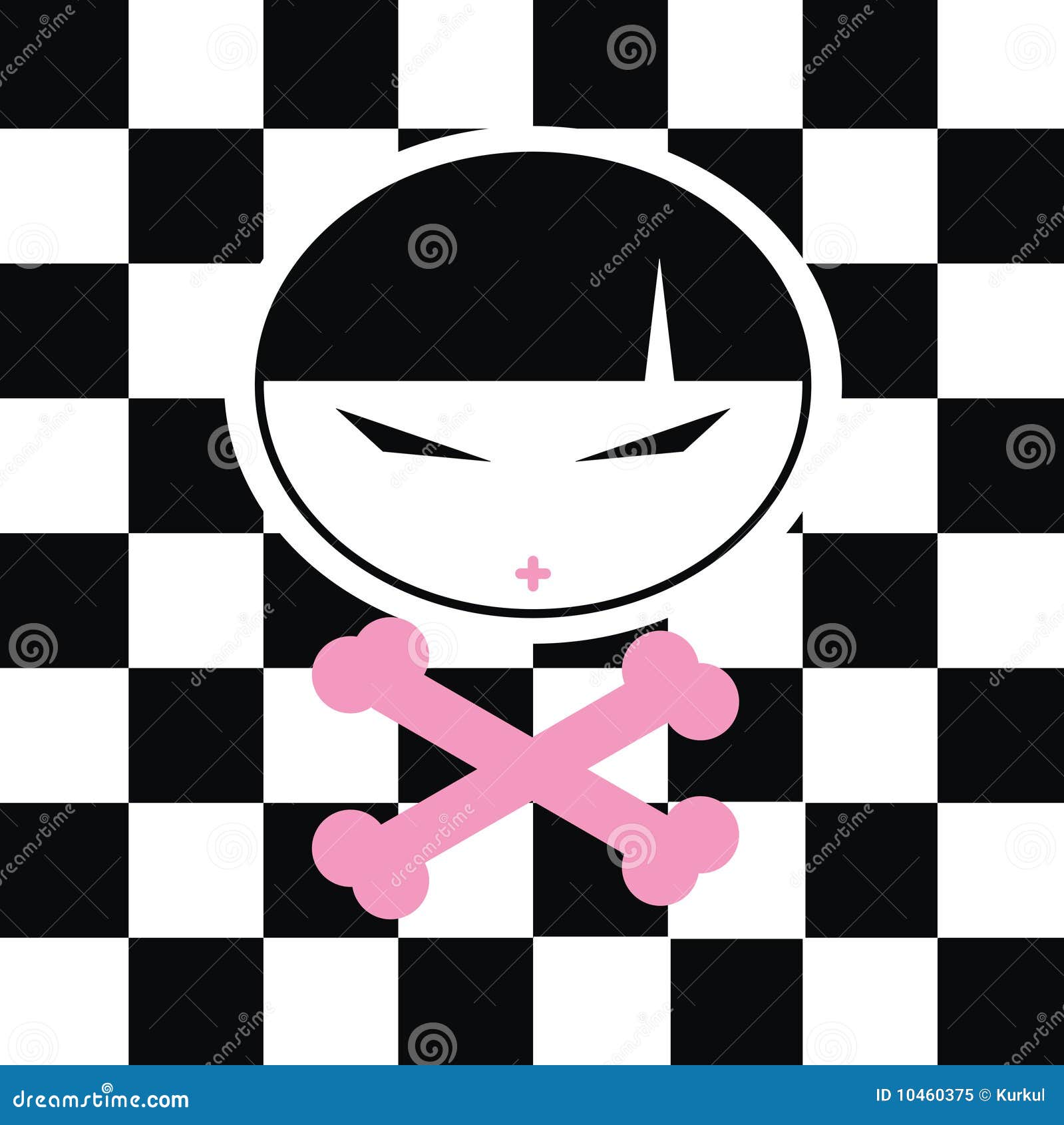 Emo style stock illustration. Illustration of glamour - 10460375