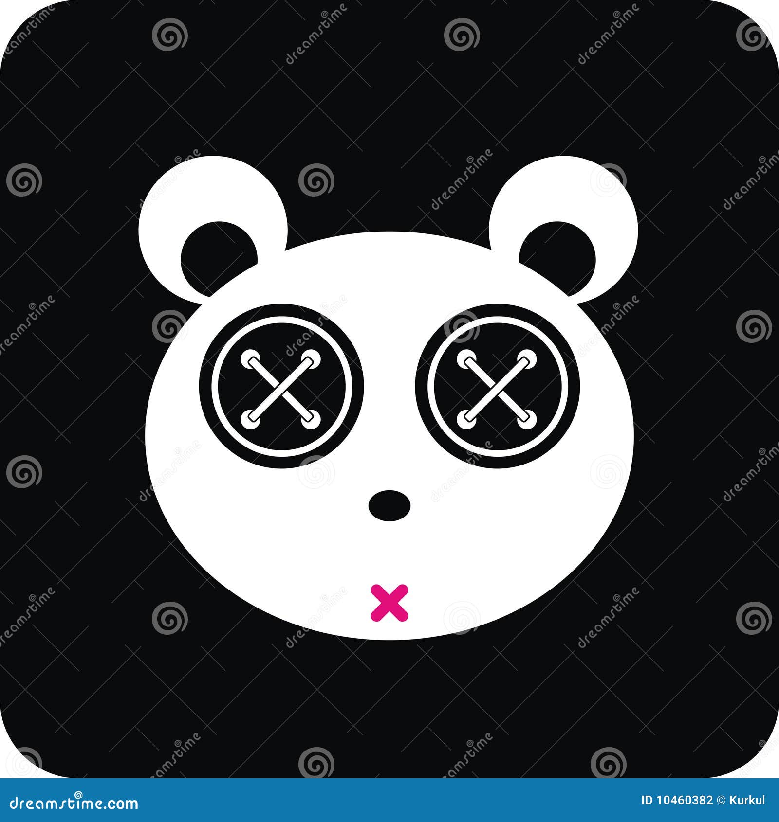 Emo style stock illustration. Illustration of paint, panda - 10460382