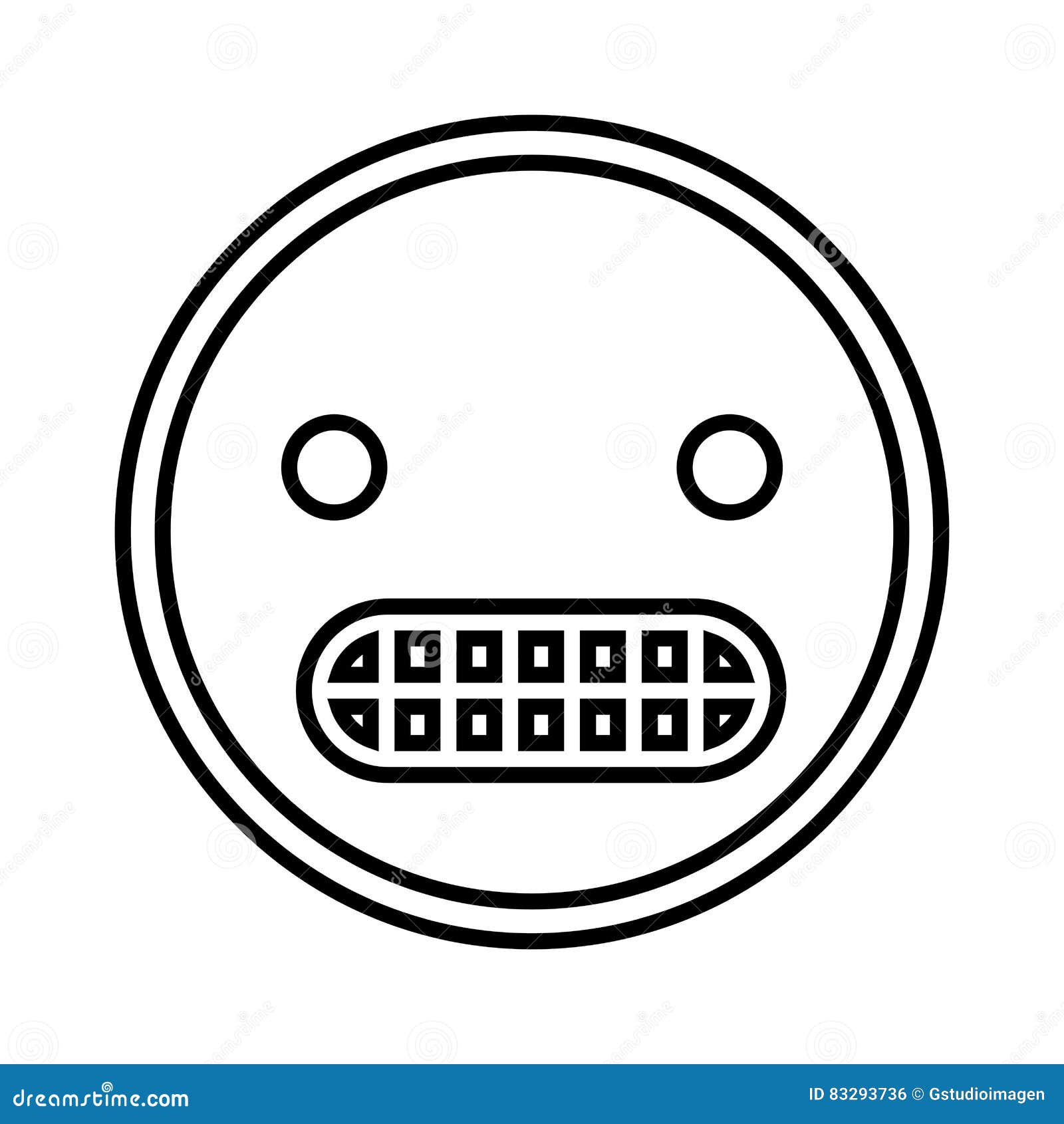 Emogy face Kawaii style stock illustration. Illustration of emogy ...